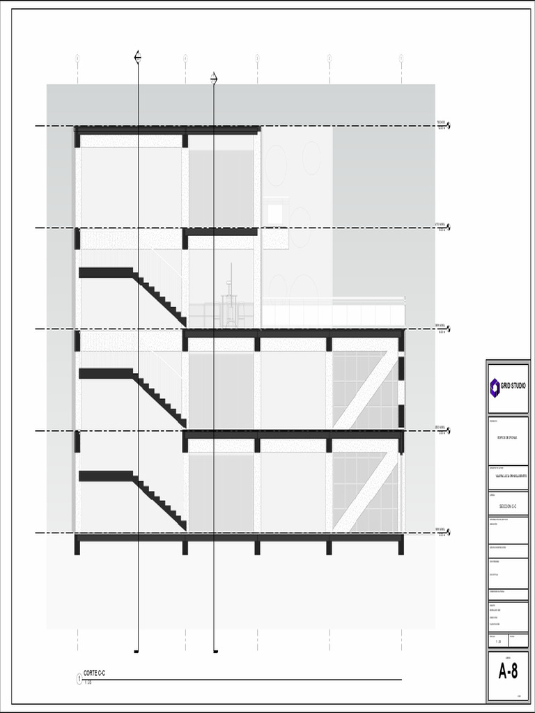 Planos de Planta A-8 - Seccion C-C | PDF