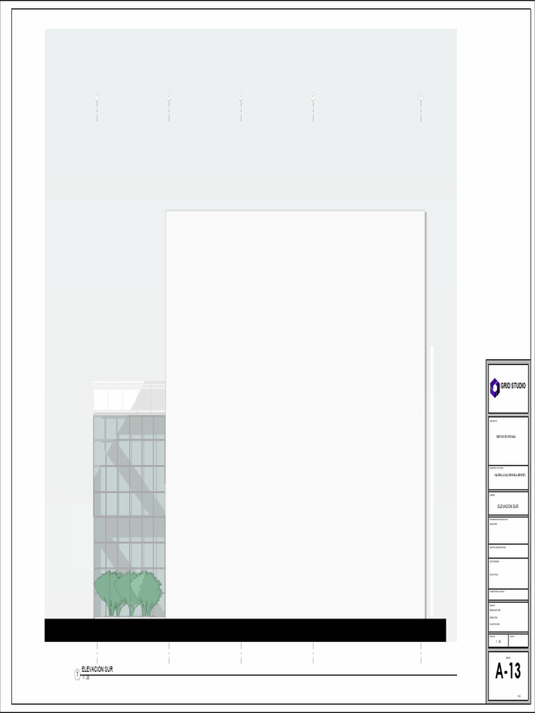 Planos de Planta A-13 - Elevacion Sur | PDF