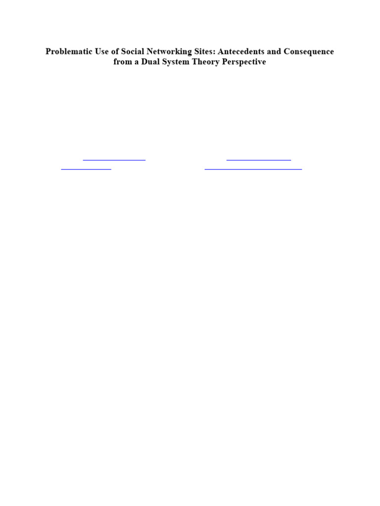 Literature Review 6 (Dual-System Theory) | PDF | Cognitive Behavioral ...