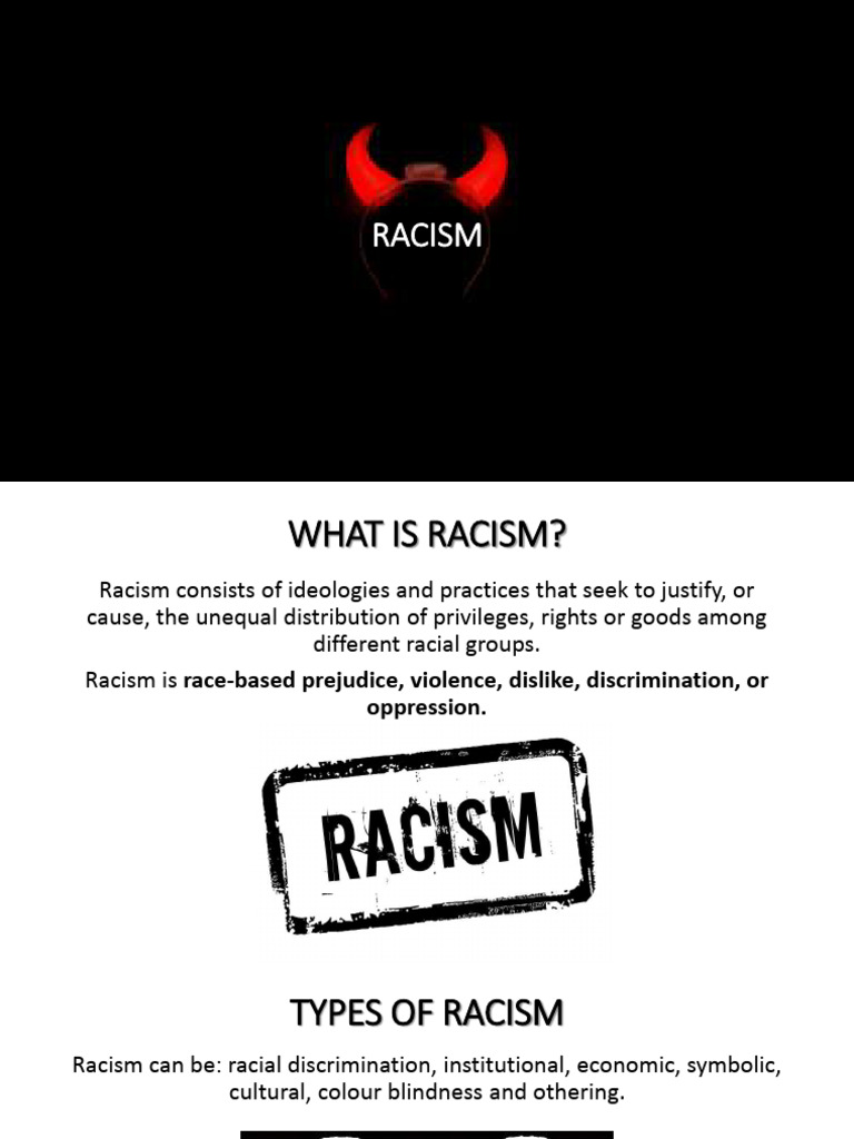racism-160614110202 | PDF | Racism | Discrimination & Race Relations