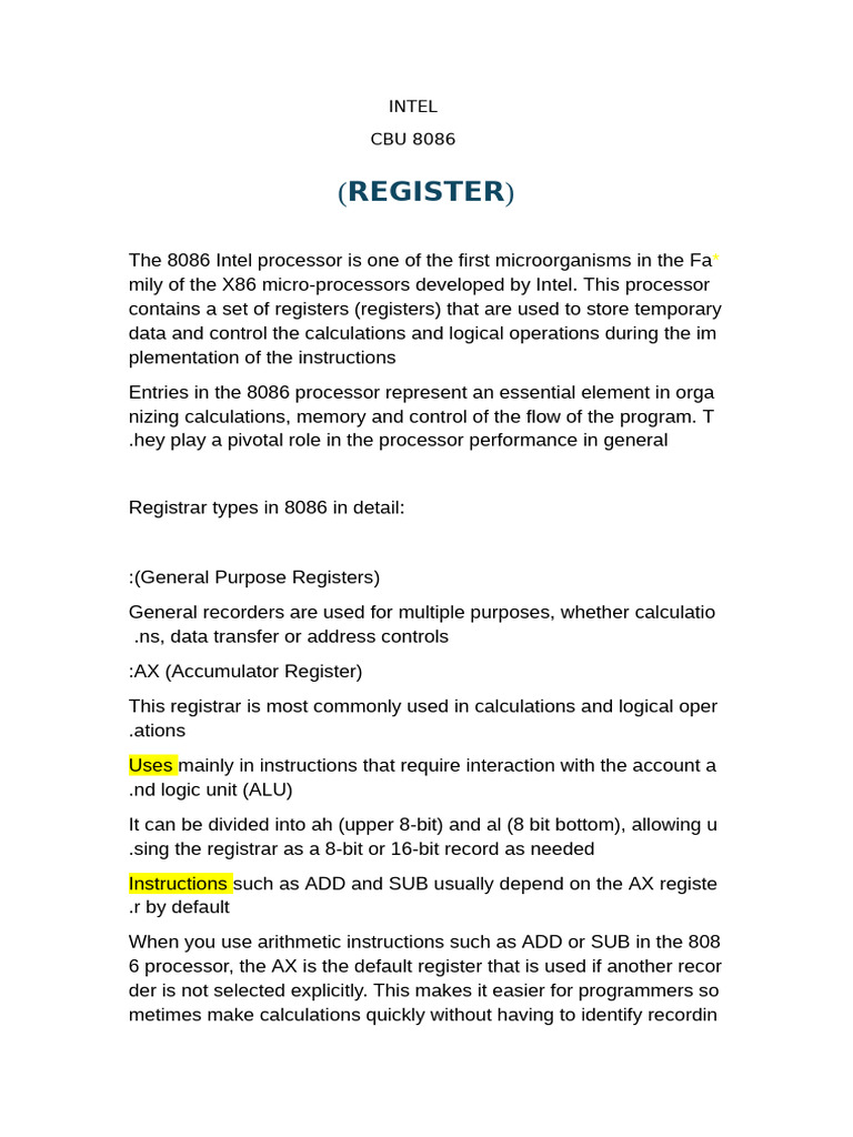 المستند | PDF | Central Processing Unit | Pointer (Computer Programming)