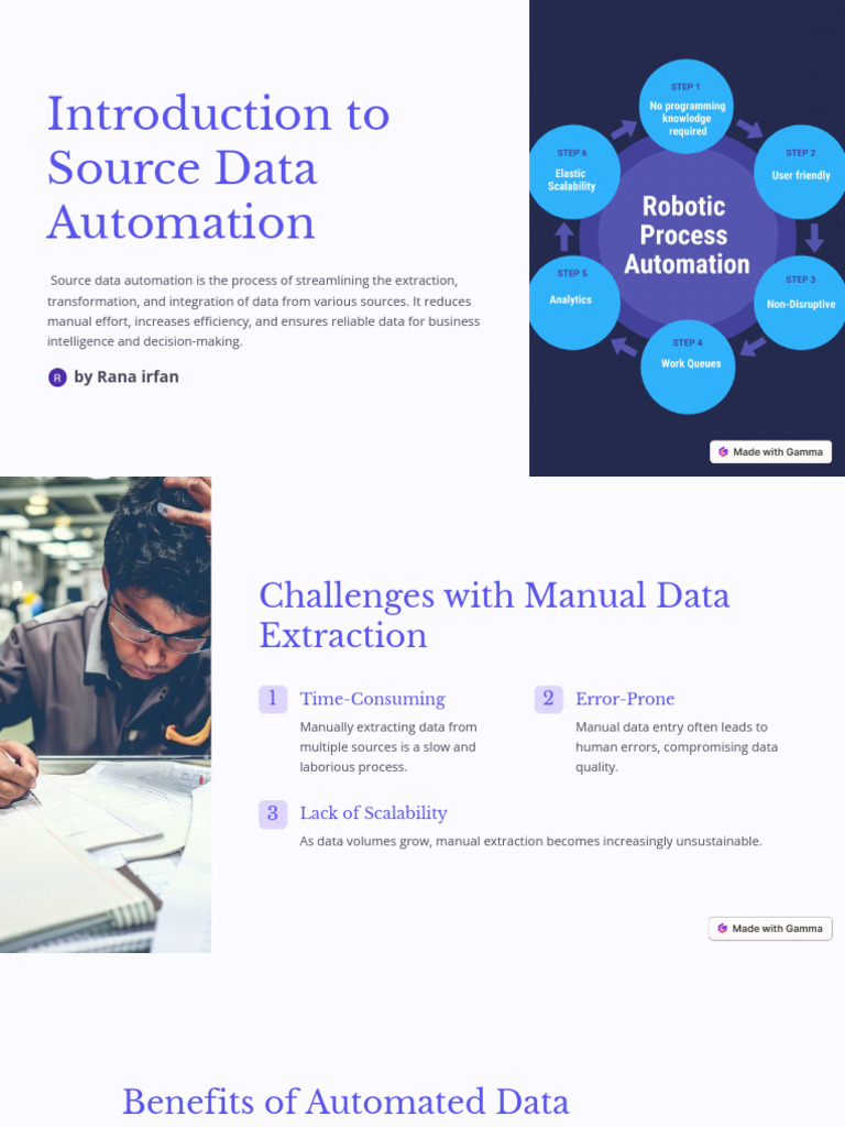 Introduction to Source Data Automation | PDF | Automation | Usability