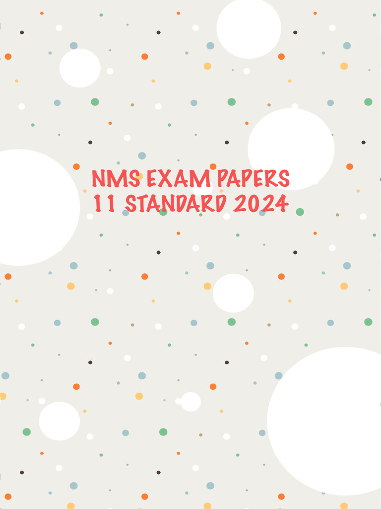 11th Grade NMS Exam Papers 2024 | PDF