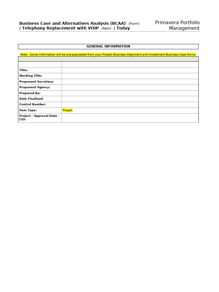 BCAA Template | PDF | Cost–Benefit Analysis | Return On Investment