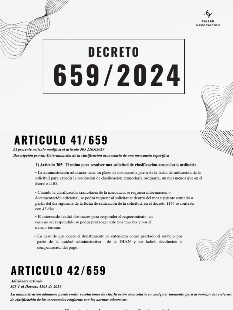 Modificaciones al Decreto 1165/2019 | PDF | aduana