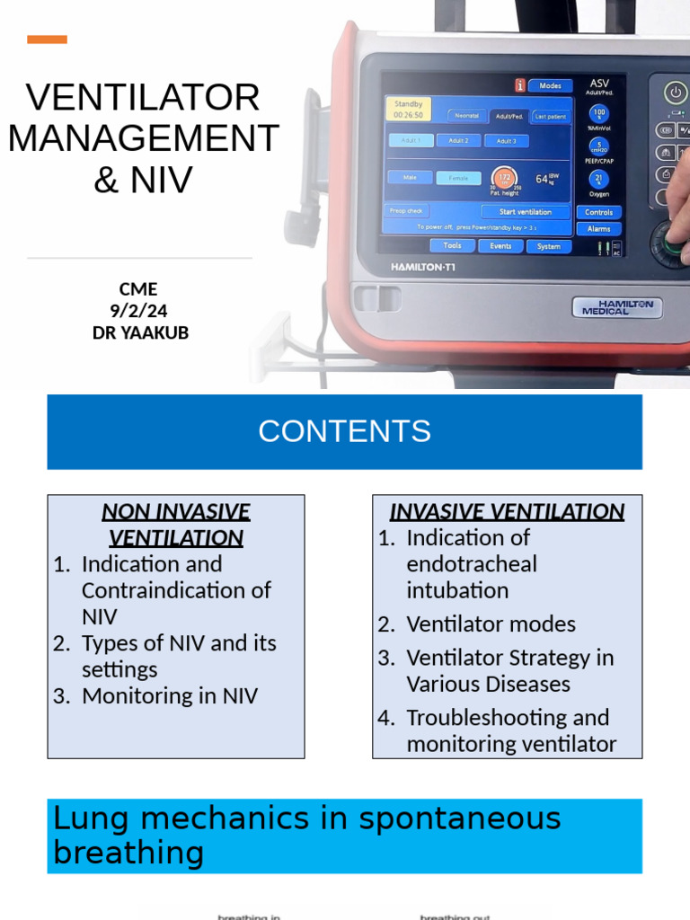 NIV Management in Respiratory Failure | PDF | Human Diseases And ...