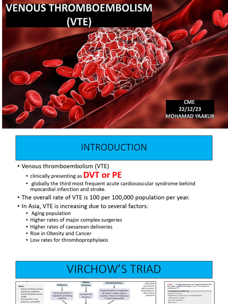 VENOUS THROMBOEMBOLISM | PDF | Thrombosis | Angiology