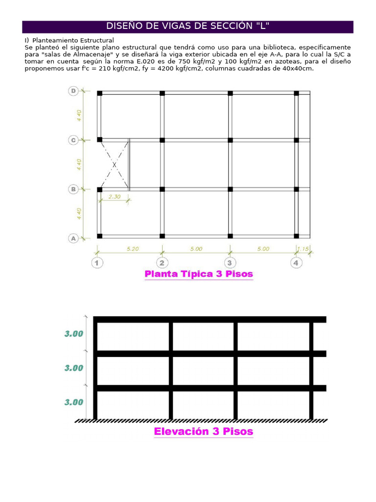 Diseño Estructural de Biblioteca: Vigas L | PDF | Ingeniero civil ...