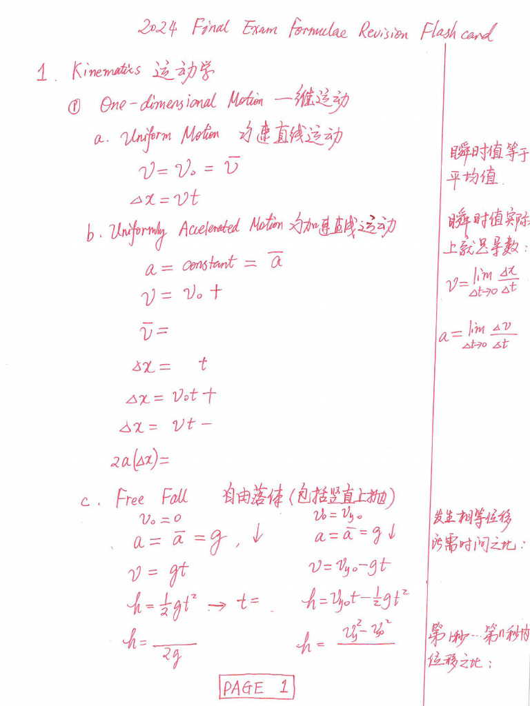 2024 FInal Exam Revision Flashcard | PDF