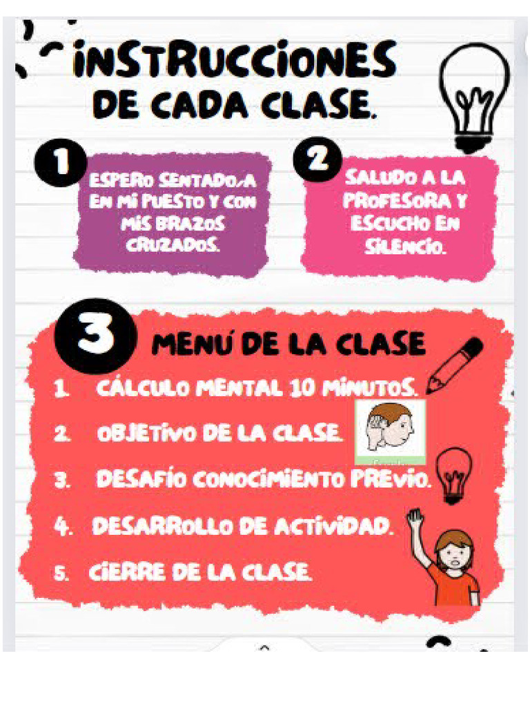 INSTRUCCIONES DE LA CLASE | PDF