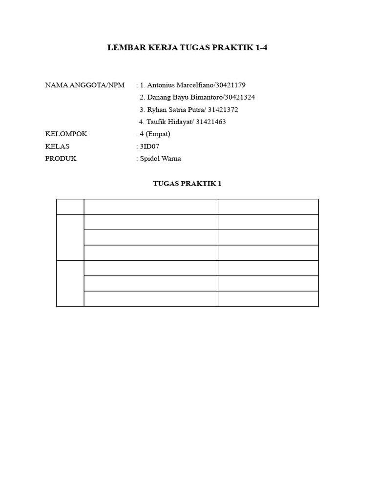 Tugas Praktek Minitab - Review Modul 7 - LEMBAR KERJA TUGAS PRAKTIK 1-4 ...