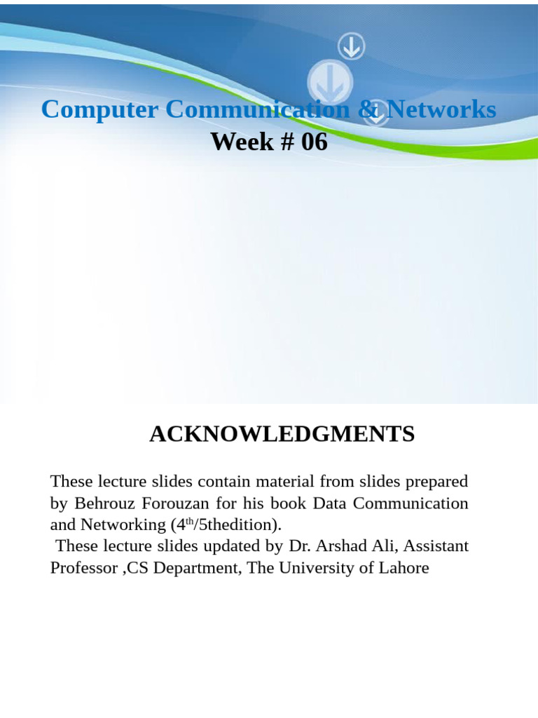 Bsse CCN W6 | PDF | Computer Network | Modulation