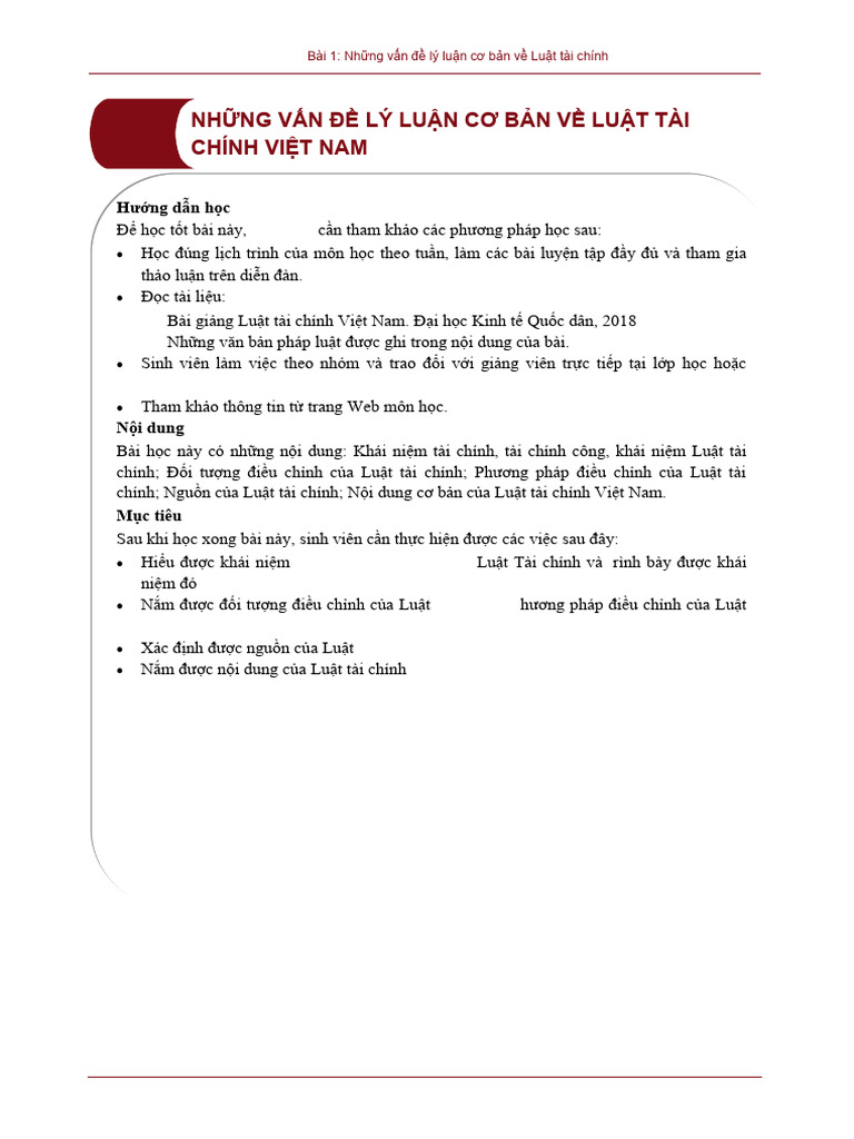 Financial Law PLTC | PDF