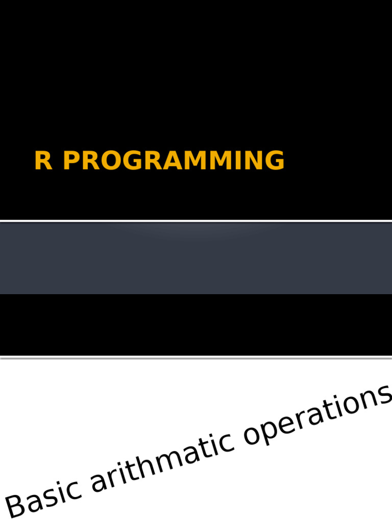 r Presentation 1 | PDF | Control Flow | Computer Science r Presentation 1 | PDF | Control Flow | Computer Science
