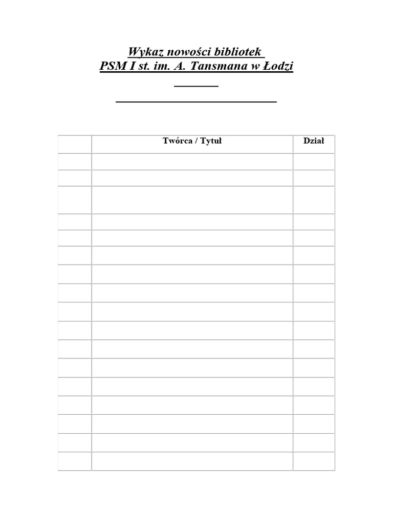 Wykaz Biblioteka 2020-21 | PDF | Piano | Musical Forms