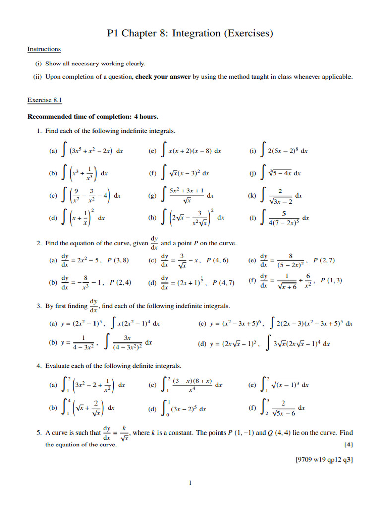 Integration Exercise Part 1 | PDF