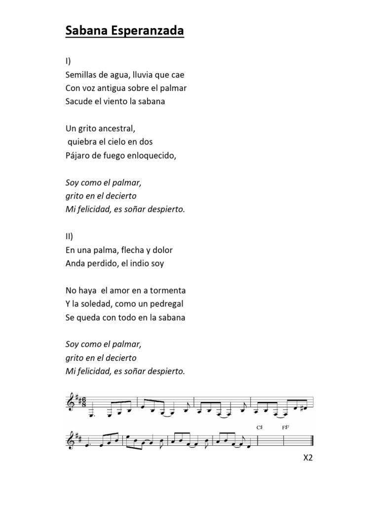 Sabana Letra | PDF