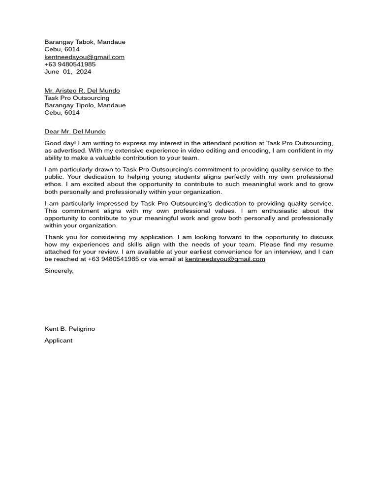 Hanna Application Format Ful Block | PDF | Business