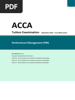 ACCA PM Variance Formula | PDF | Variance | Average Cost