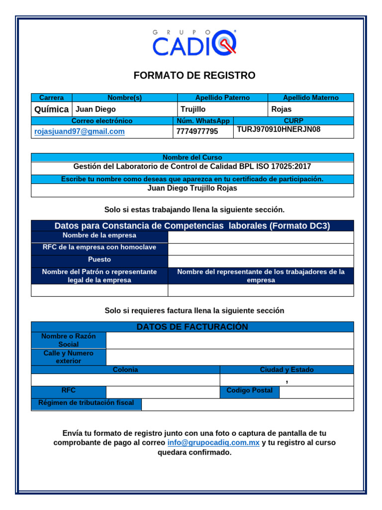 Formato de Registro | PDF