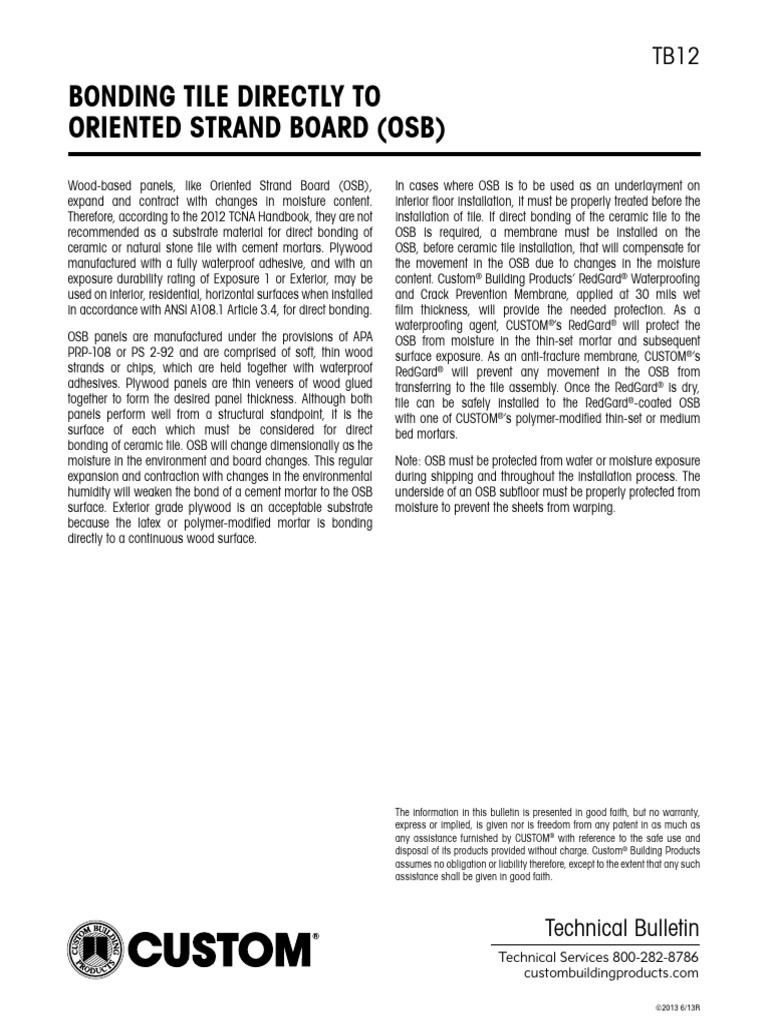 tb12_bonding_to_osb | PDF | Plywood | Building Engineering
