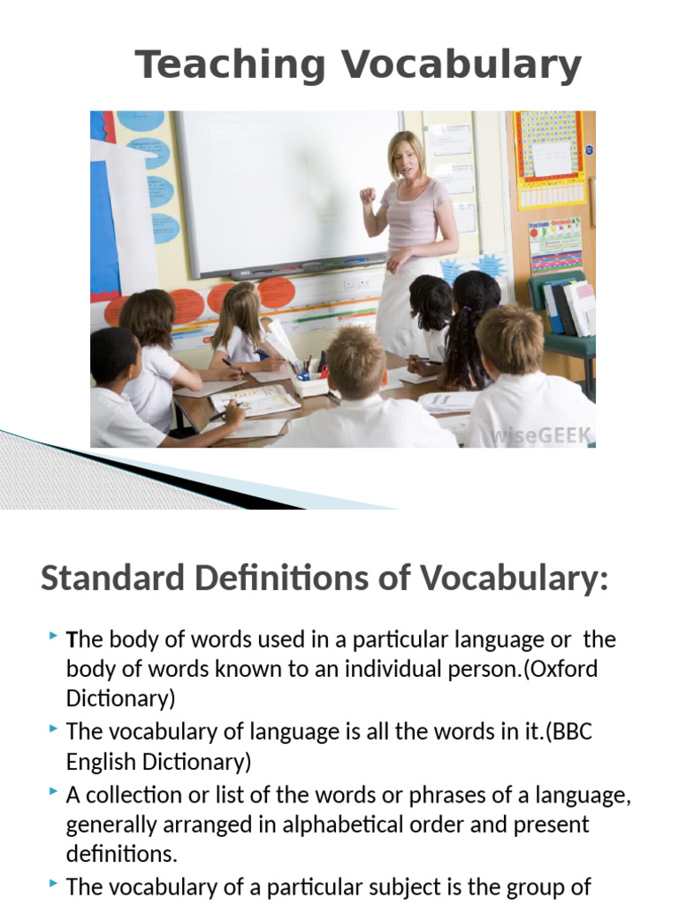 (V & G) 1st Lec, Problems of Vocabulary Teaching & Strategies | PDF ...