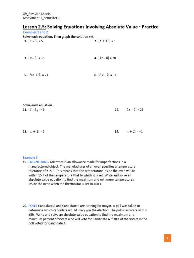 G9 - Revision Sheets - L2.5 - L3.2 - L3.3 | PDF | Function (Mathematics)