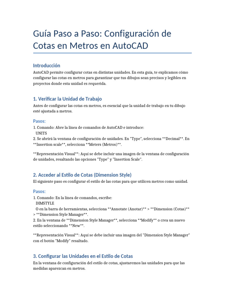 Guia Configuracion Cotas Metros AutoCAD | PDF | Informática