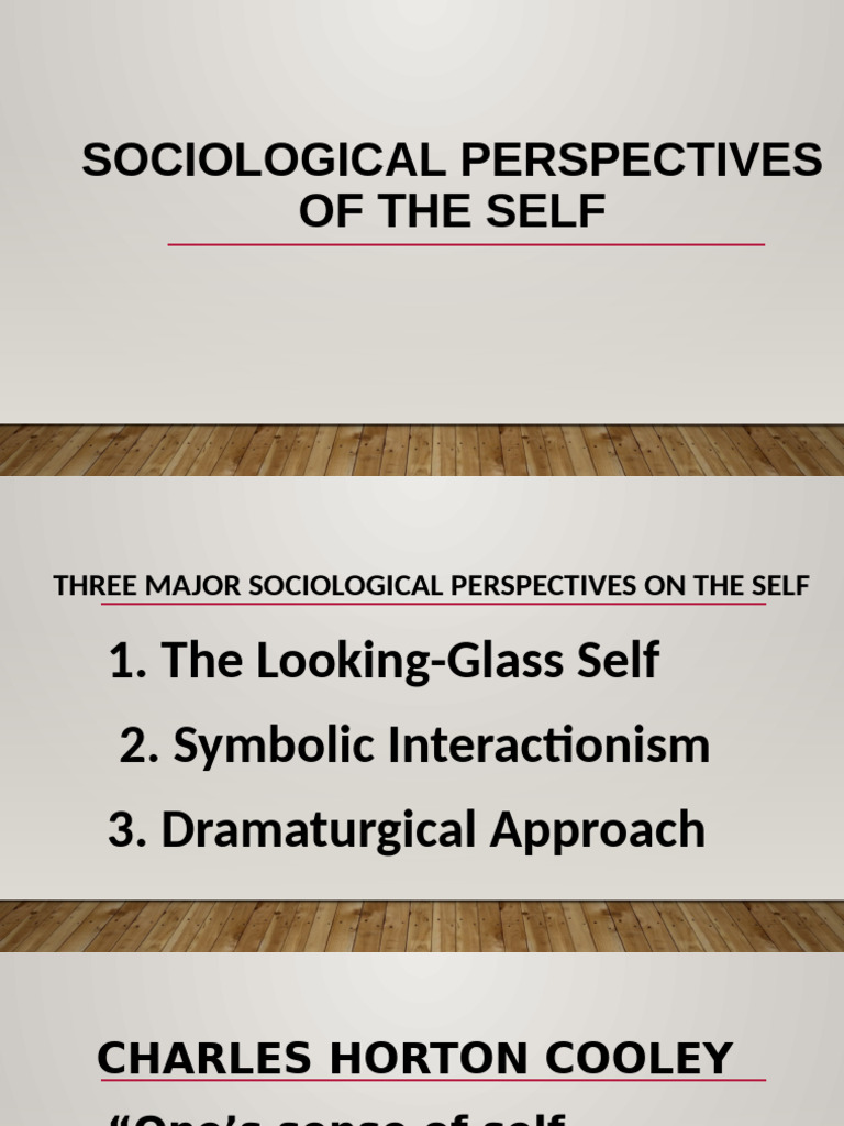 Sociological Perspectives on Self | PDF | Social Psychology ...