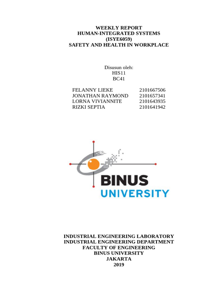 HIS11 - Module05 - Safety and Health in Workplace | PDF