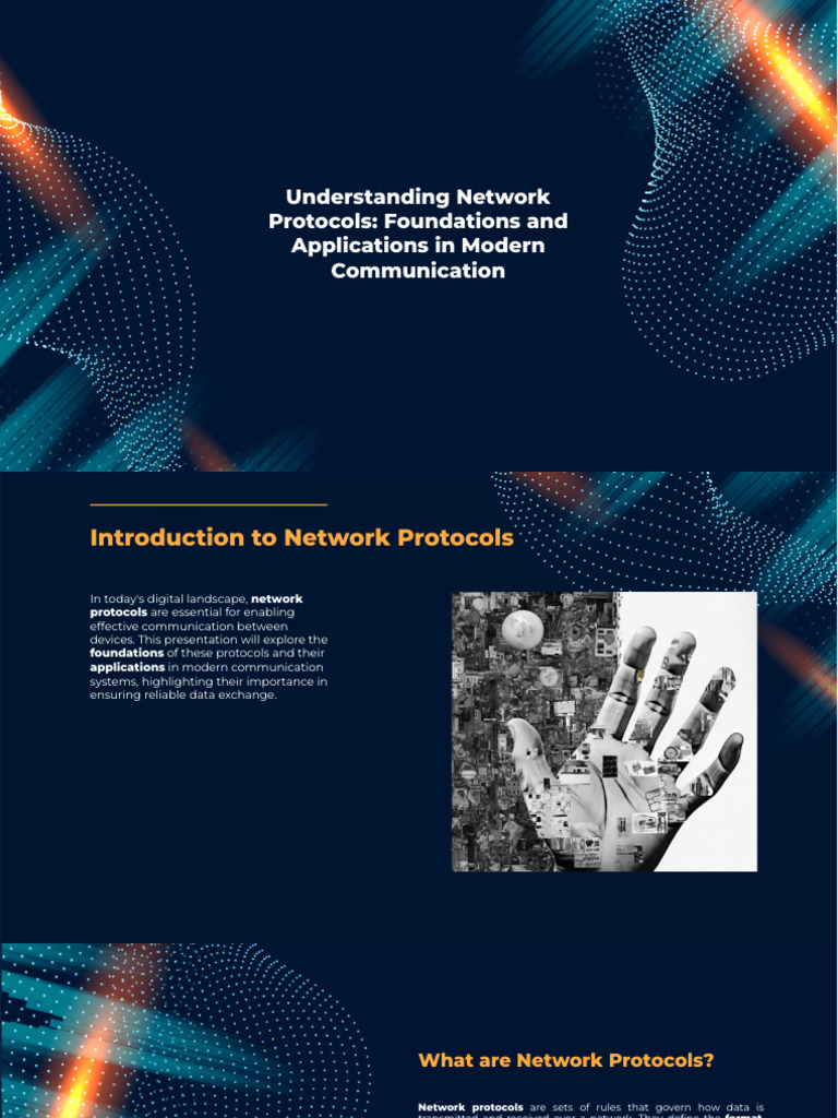 Slidesgo Understanding Network Protocols Foundations and Applications in Modern Communication ...