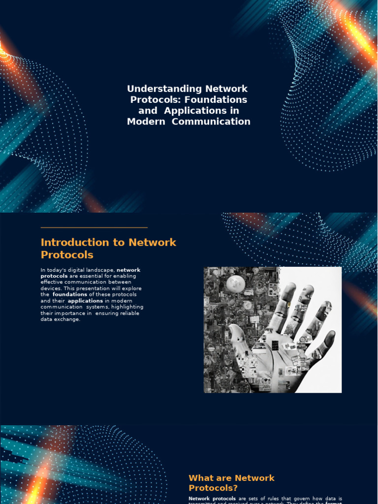 Slidesgo Understanding Network Protocols Foundations and Applications in Modern Communication ...