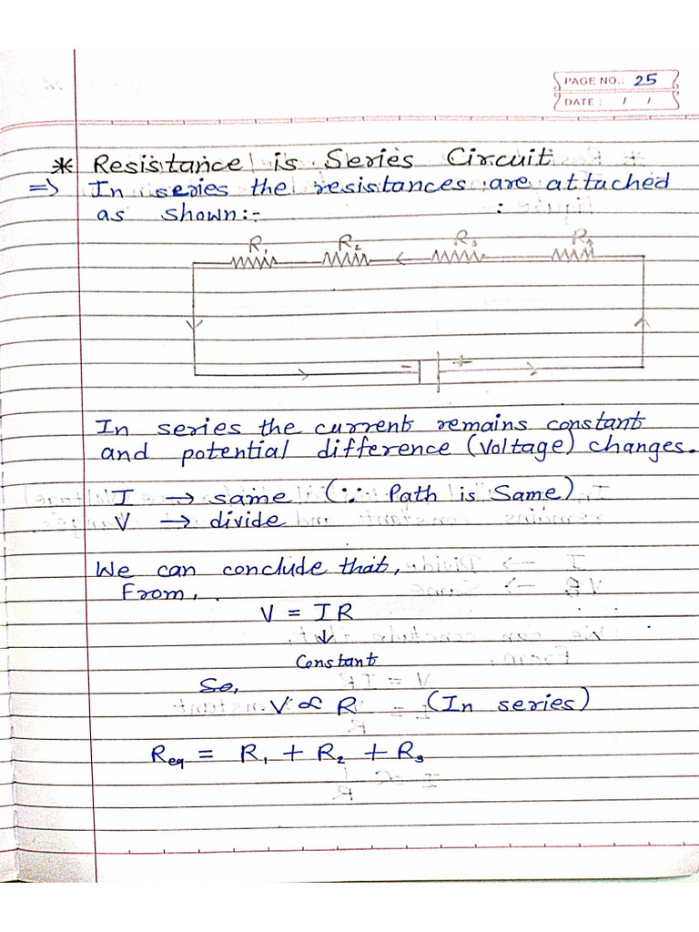 PHYSICS - 3.ElectricityCombination of Resistances in Series & Parallel ...