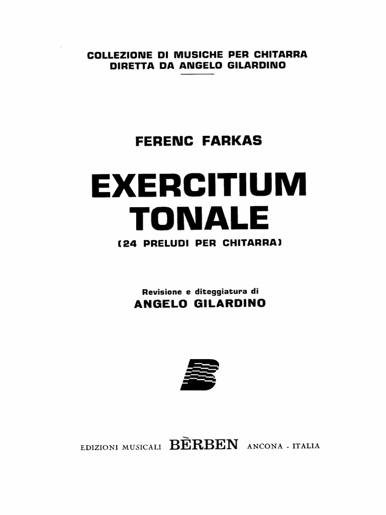 Ferenc Farkas - Exercitium Tonale | PDF