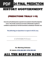 Hist Pp2 Kcse 2025 Top Prediction Cycles | PDF | Africa | British Empire
