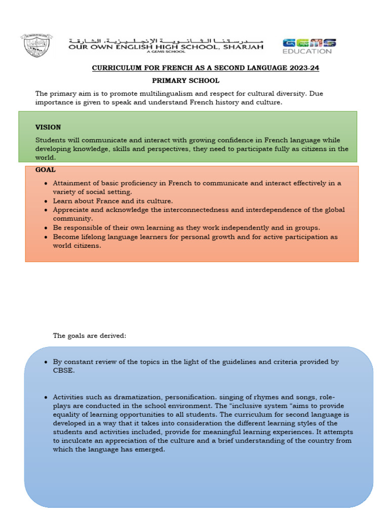 French | PDF | Second Language | Learning