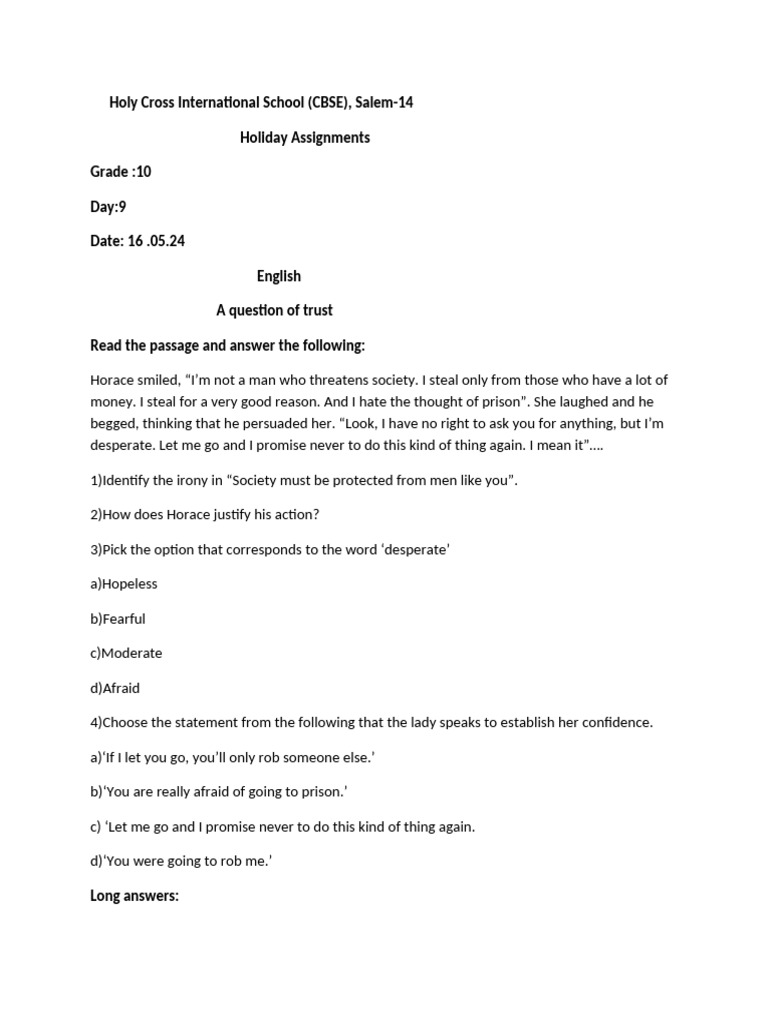 Day9 Holiday Assignment (Eng, Math) | PDF | Area | Triangle