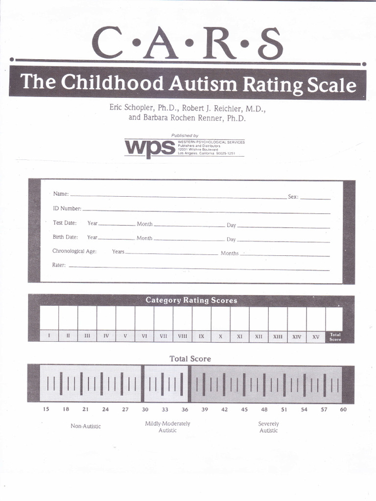 Childhood Autism Rating Scale | PDF | Autism Spectrum | Nonverbal ...