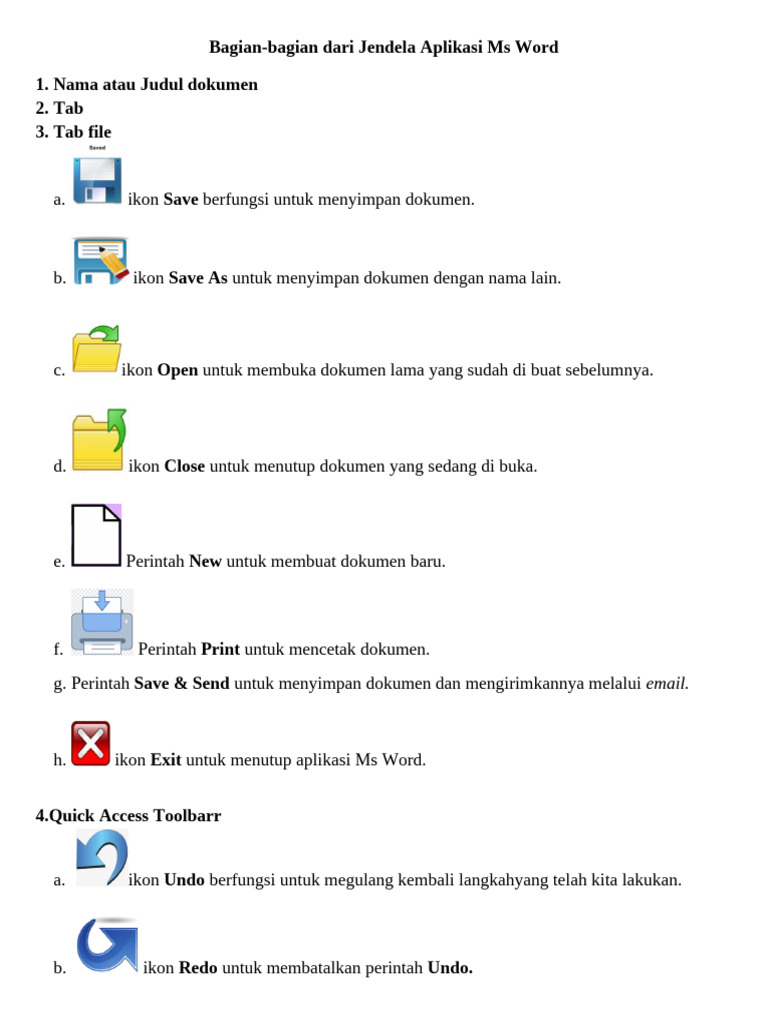Bagian-Bagian Jendela Ms Word | PDF