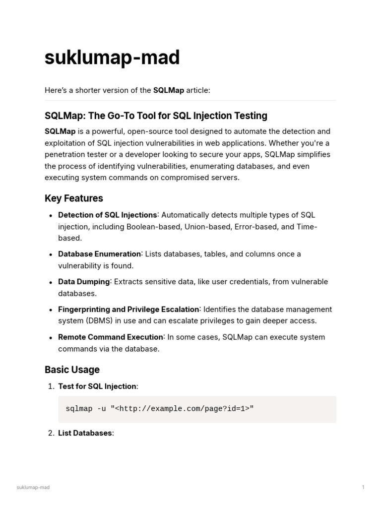 Suklumap-Mad | PDF | Databases | Sql