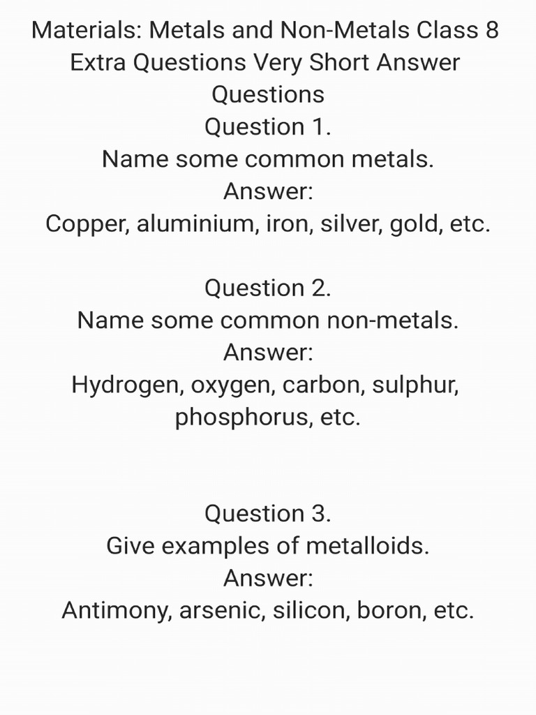 Science Chapter 3 | PDF