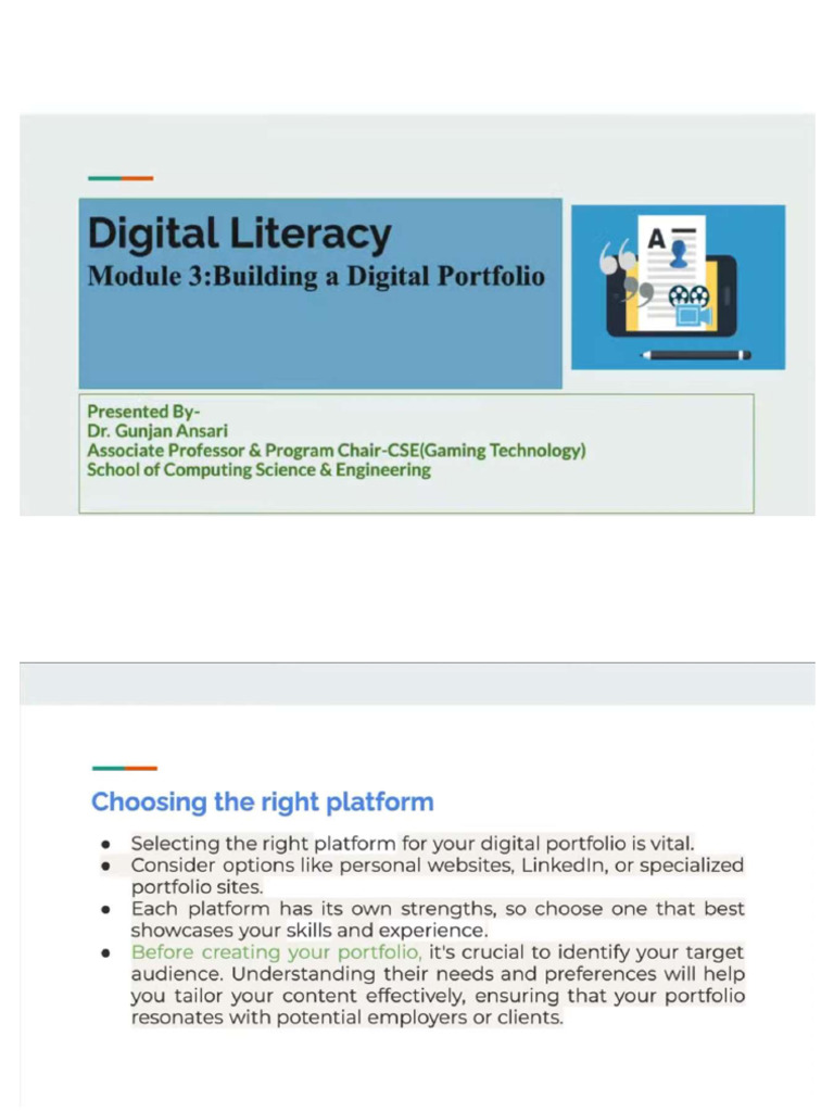 Digital Literacy Module 3 (Social Networking) - Notes | PDF