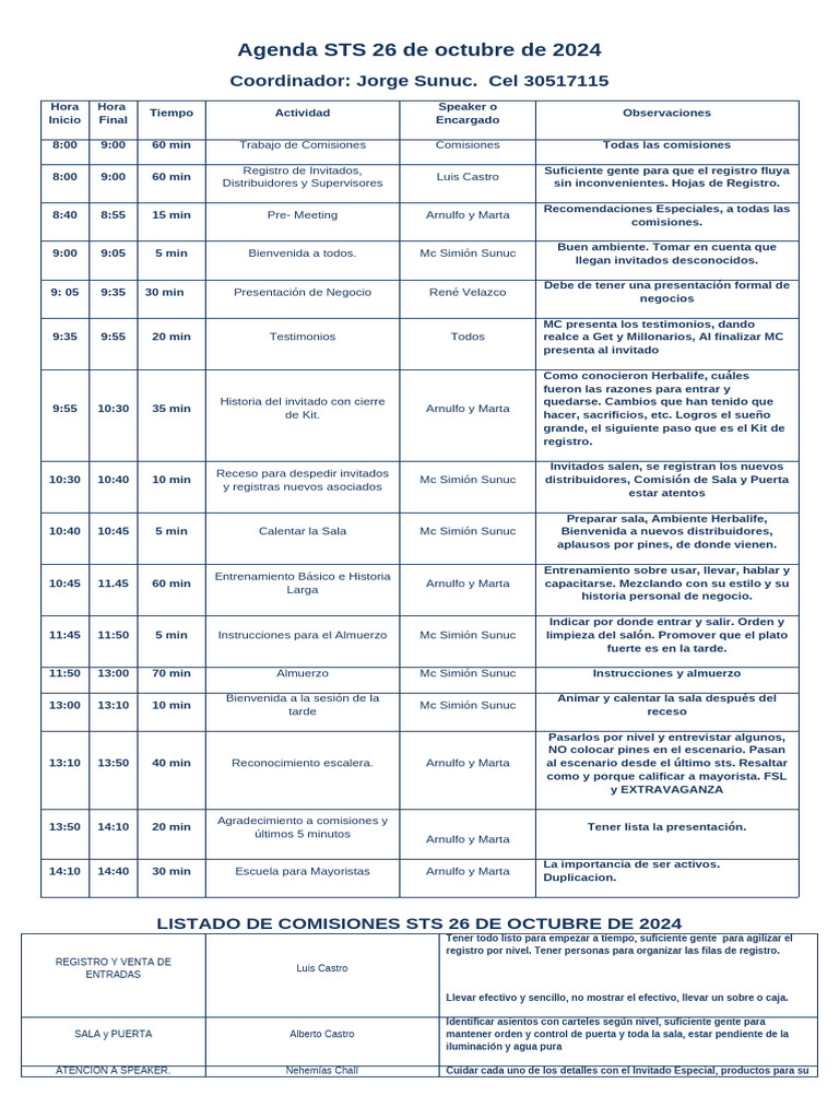 Agenda STS Oct 2024 | PDF