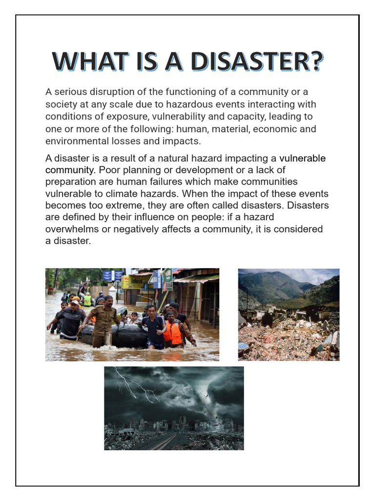What Is A Disaster | PDF | Natural Disasters | Earthquakes