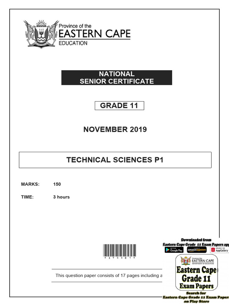 Technical SC p1 Gr11 QP Nov 2019 - Eng D | PDF | Force | Electric Field