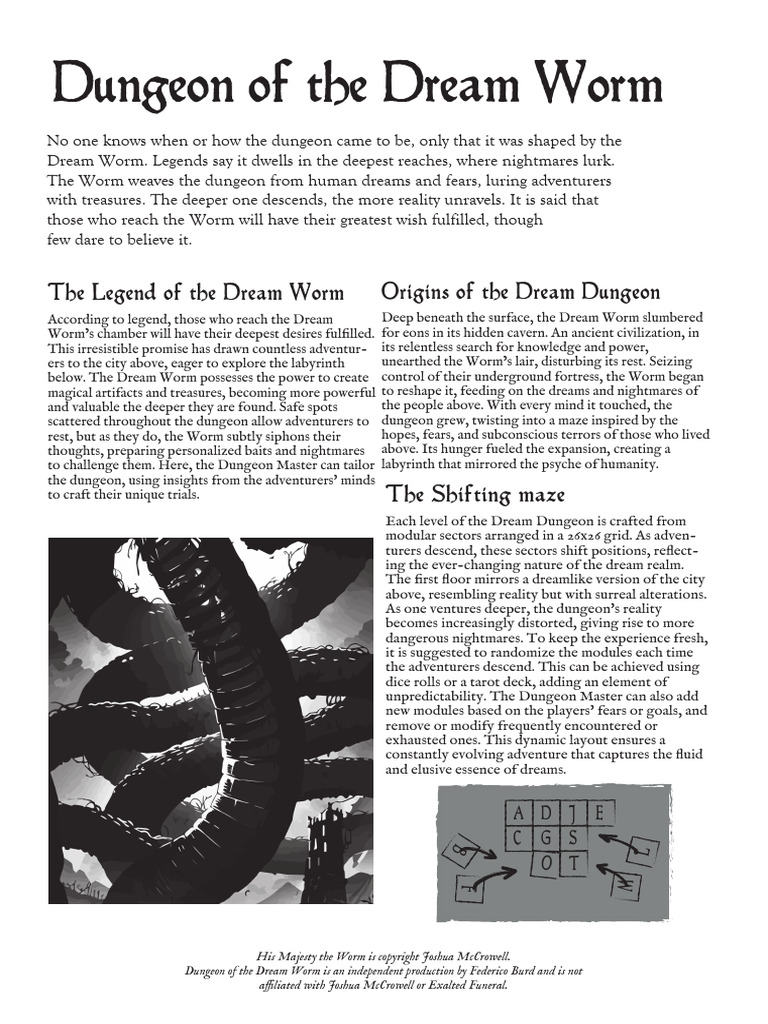 Dungeon of The Dream Worm - First Draft | PDF | Dream