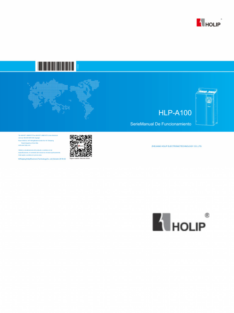 Manual HLP-A100 Variador Holip | PDF | Red eléctrica | Electromagnetismo