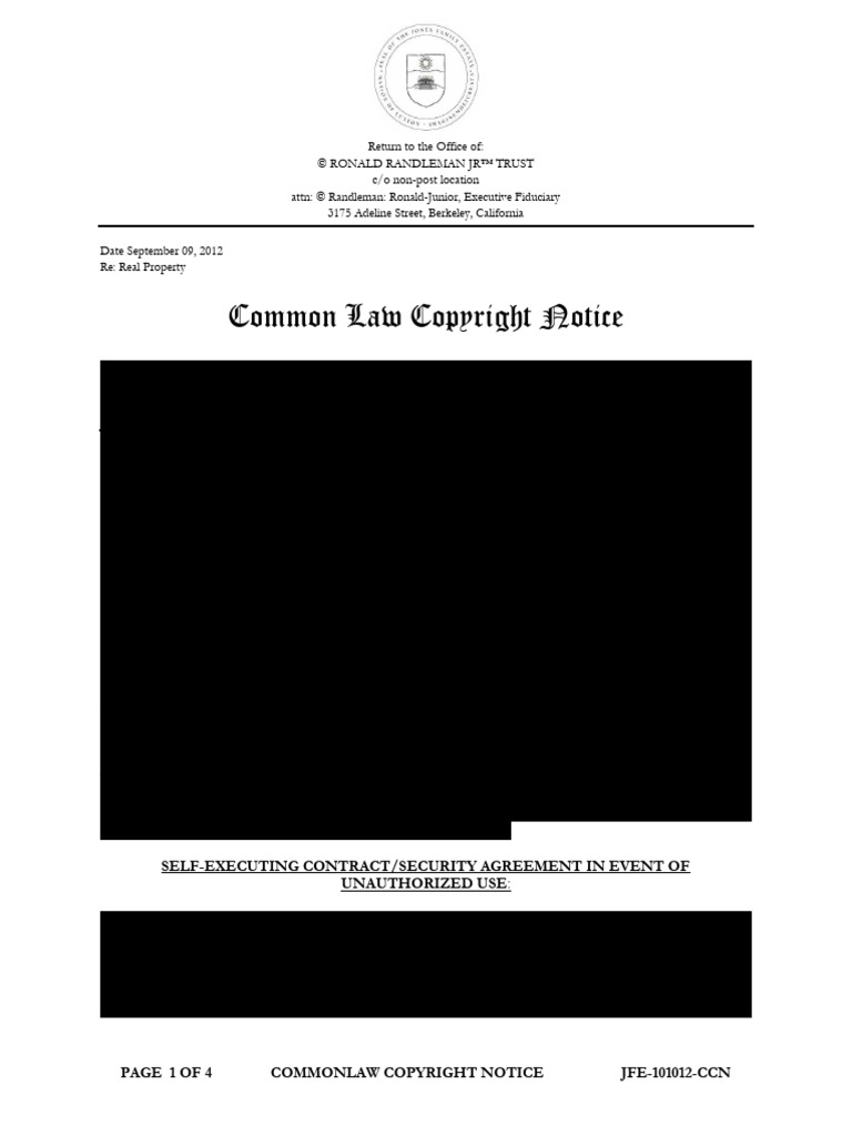 CCN 10102012 Redacted | PDF | Security Interest | Indemnity