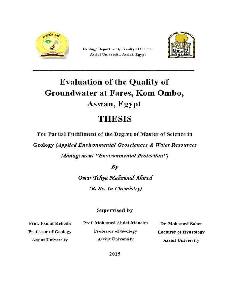 Omar Master Thesis | PDF | Earth Sciences | Water