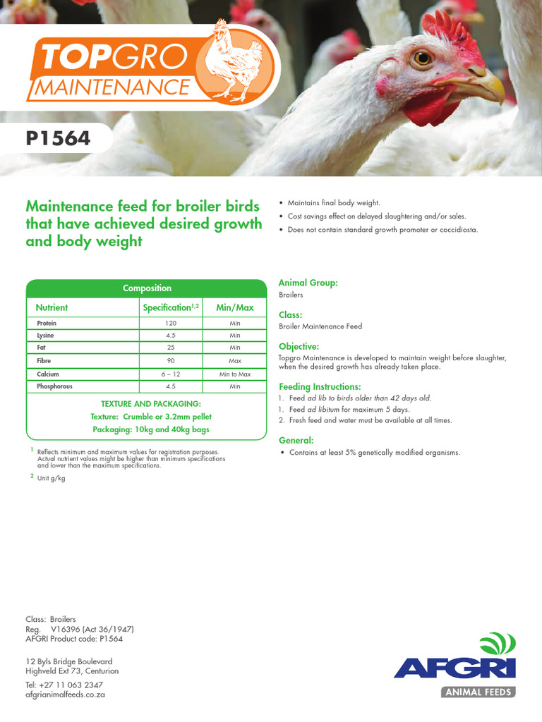 2019 08 P1564 TopGro-Maintenance Info Sheet Eng | PDF